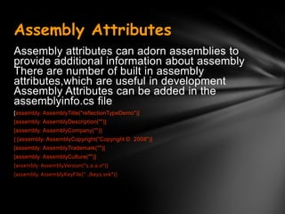 Reflection in C# | PPTX