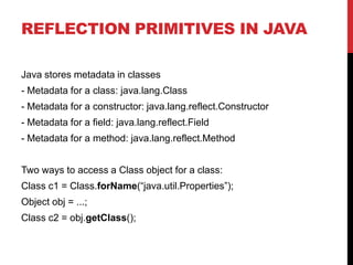 Reflection in Java | PPT