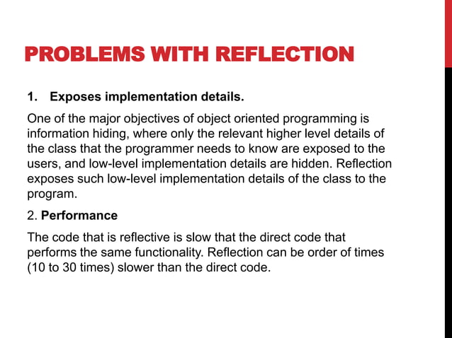 Reflection in Java | PPT