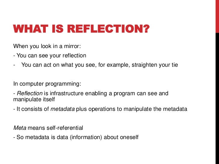 Java reflection example program - fitnesschlist