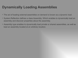 Reflection in C Sharp | PPT | Programming Languages | Computing