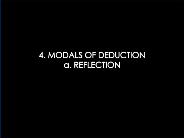 4 > MODALS OF DEDUCTION: REFLECTION | PPT