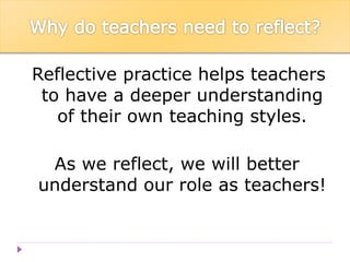 Reflective Teaching | PPTX