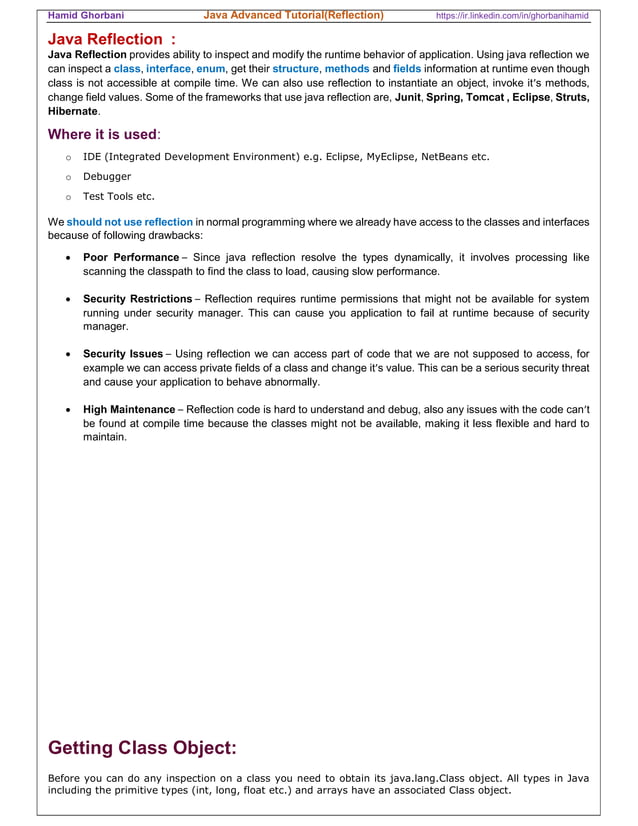 Java Reflection | PDF | Programming Languages | Computing