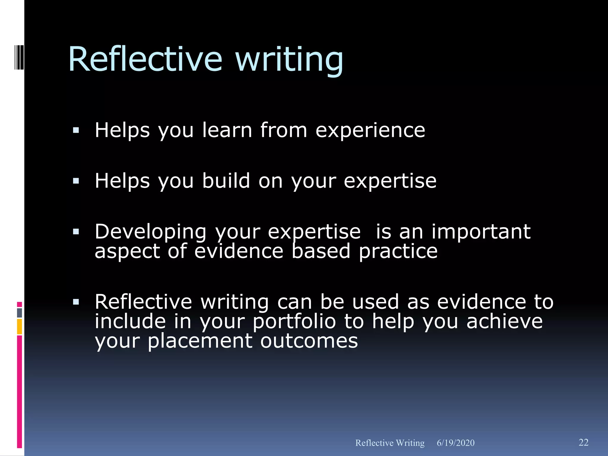 Reflection & Reflective Writing | PPTX