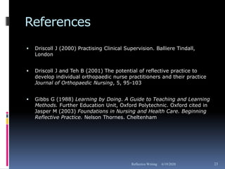 Reflection & Reflective Writing | PPT