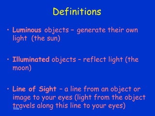 reflection of light for the grade 6th students | PPT