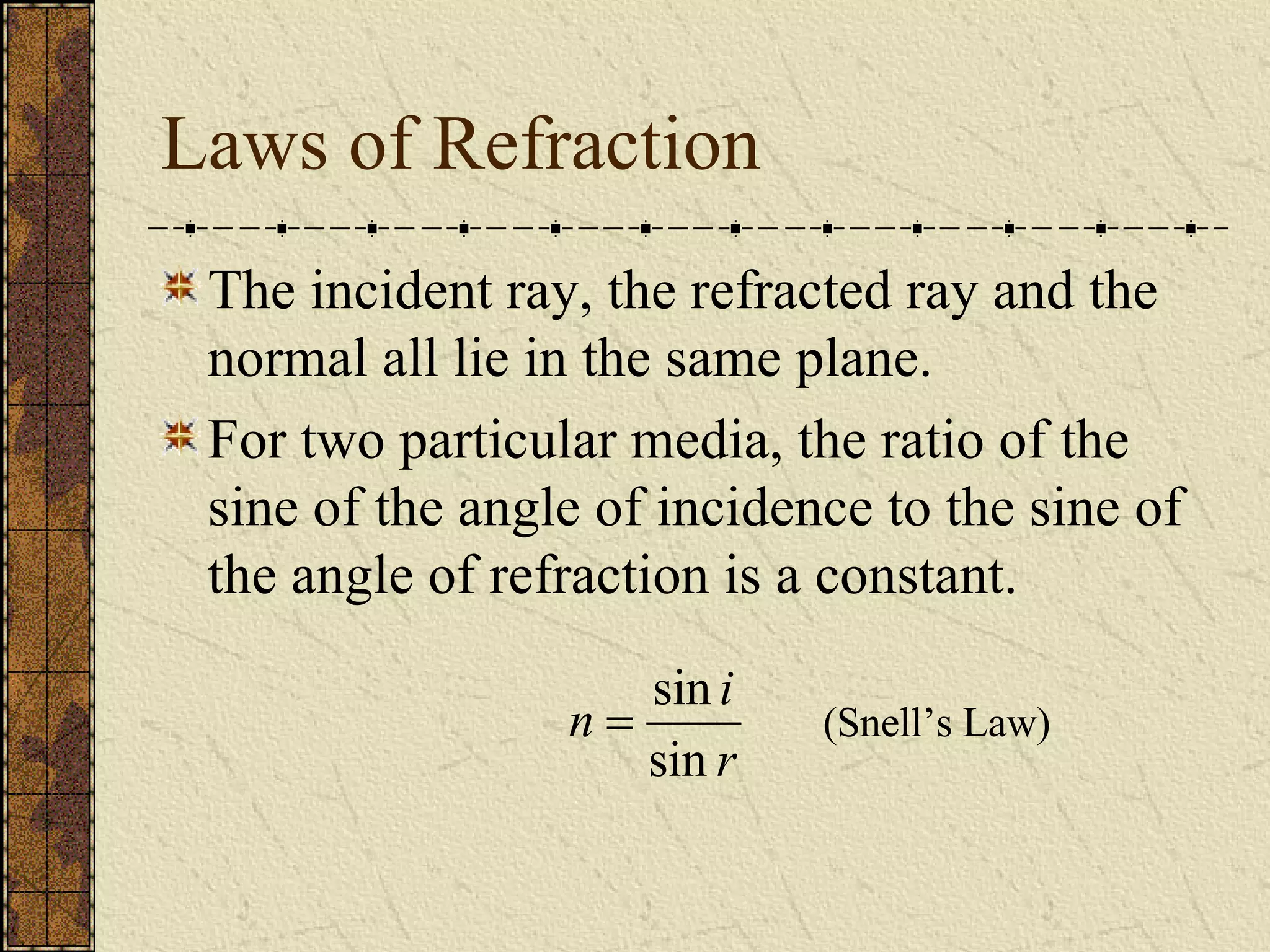 Reflection and Refraction | PPT | Physics | Science