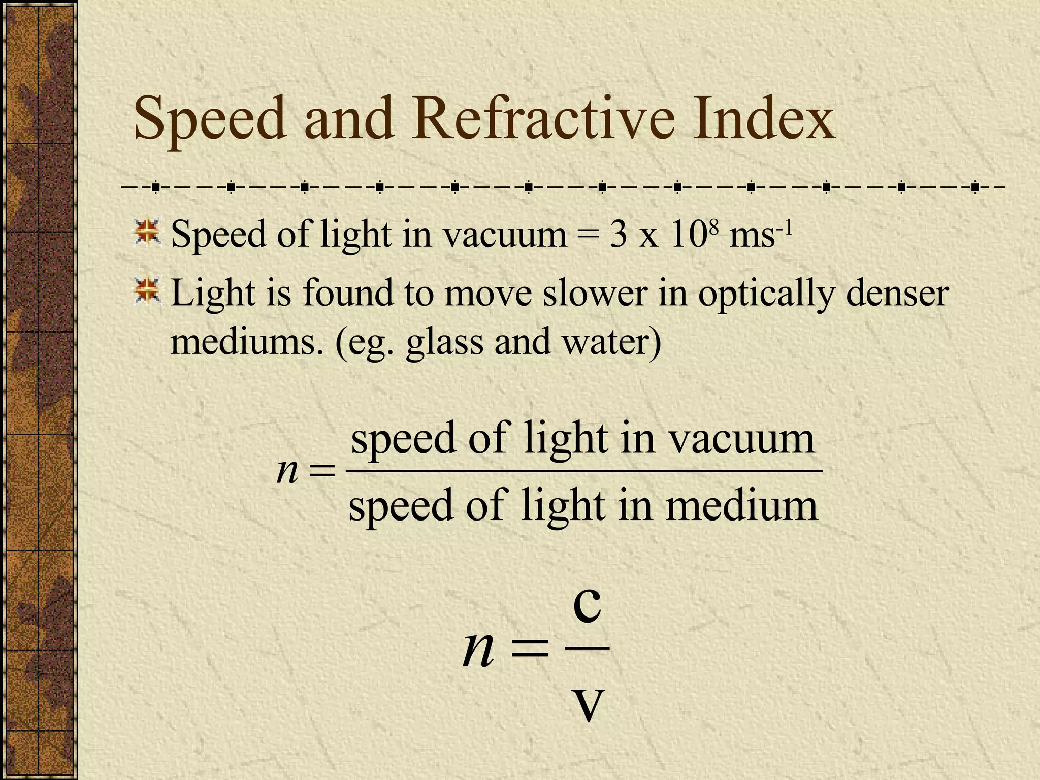 Reflection and Refraction | PPT