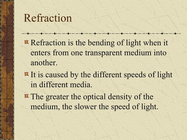 Reflection and Refraction | PPT | Physics | Science