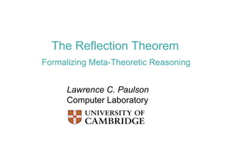 The Reflection Theorem: Formalizing Meta-Theoretic Reasoning | PDF | Physics | Science