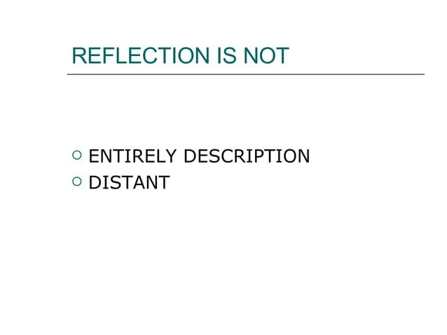 Reflection Tips | PPT