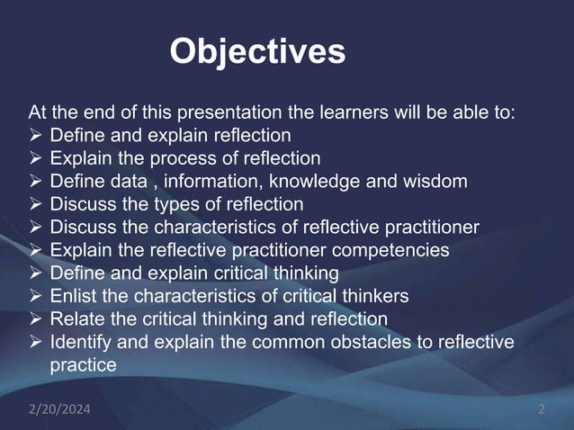 Reflection and Critical Thinking unit 1 copy.pptx