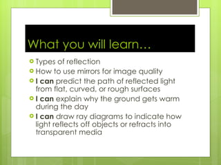 Reflection and Mirrors | PPT