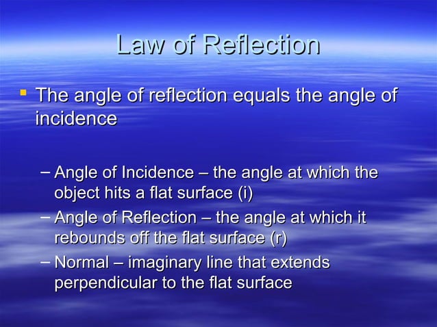 Reflection and refraction | PPT