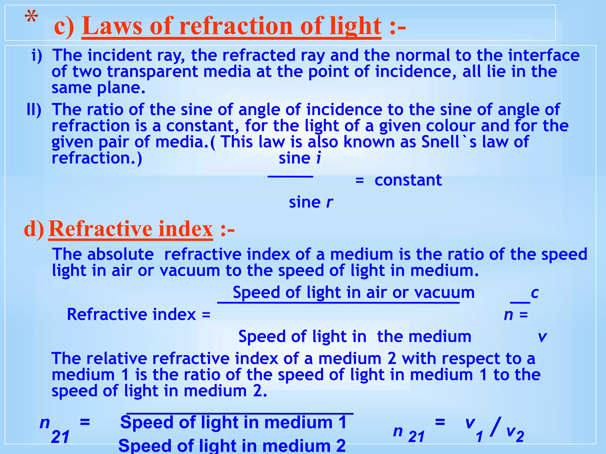 REFLECTION AND REFRACTION PPT.ppt