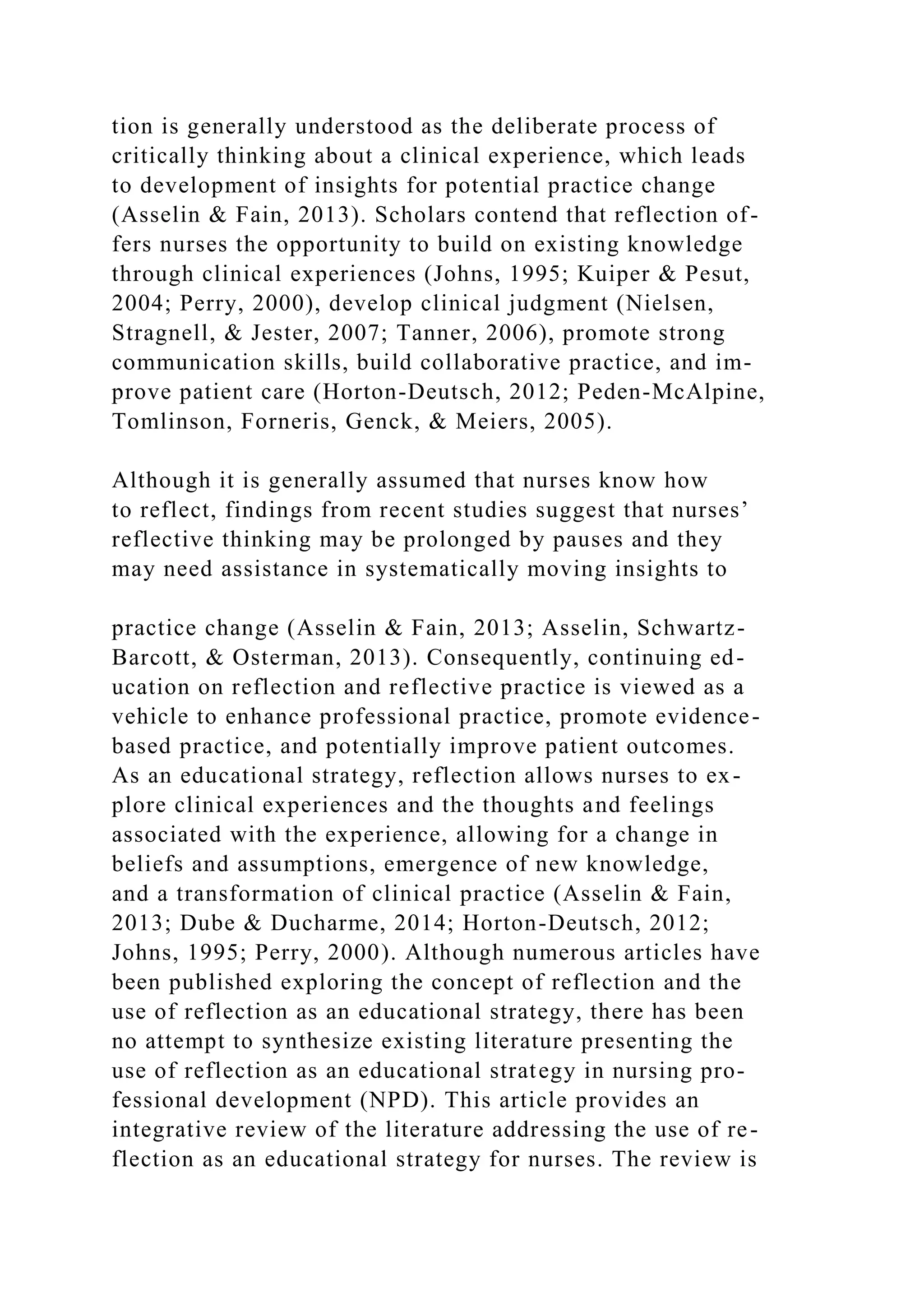 Reflection as an Educational Strategyin Nursing Professional.docx