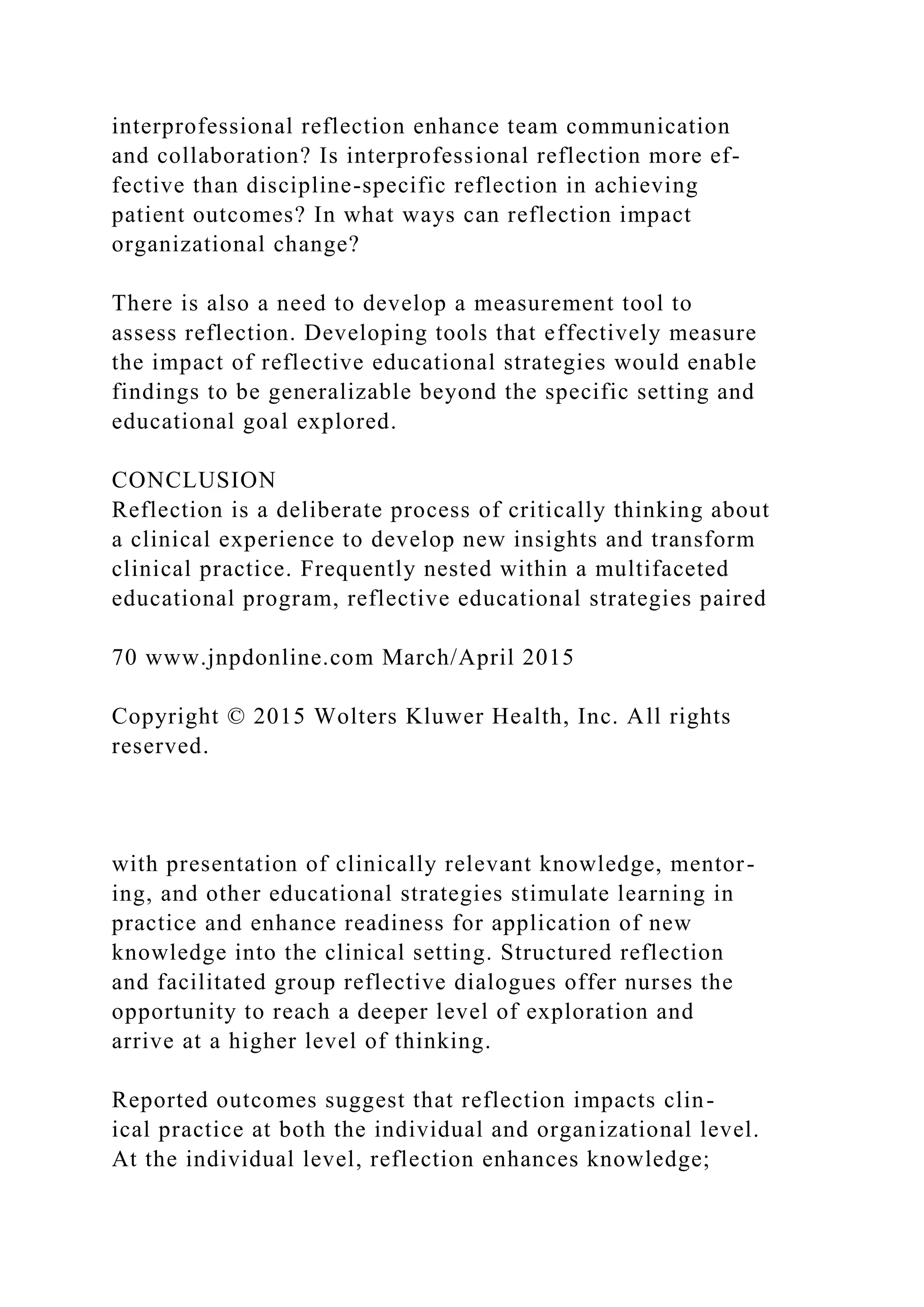 Reflection as an Educational Strategyin Nursing Professional.docx