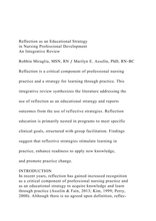 Reflection as an Educational Strategyin Nursing Professional.docx