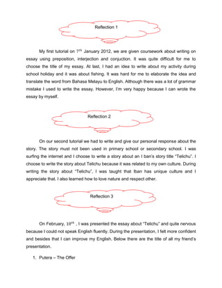 Reflection bi | DOCX