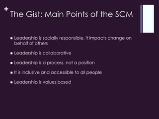 Social Change Model Leadership Debelopment | PPTX