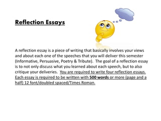 Reflection Essays | PPT