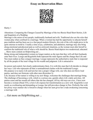 Reflection Essay Harvard Outline Template | PDF