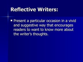 Reflection Essays | PPT