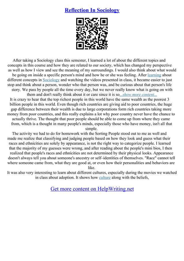 Reflection Essays | PDF