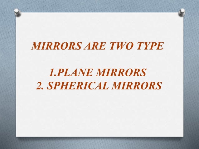 Reflection from a spherical mirror | PPTX