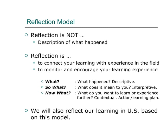 Reflection & Goal Setting Session | PPT