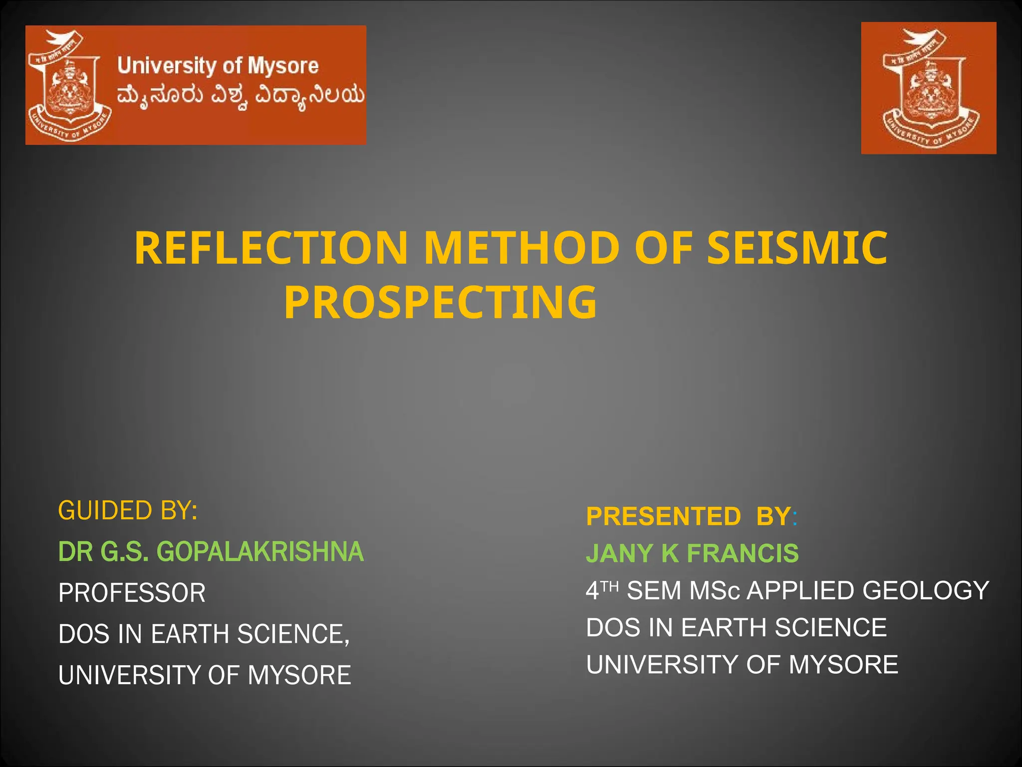 REFLECTION METHOD OF SEISMIC PROSPECTING.ppt