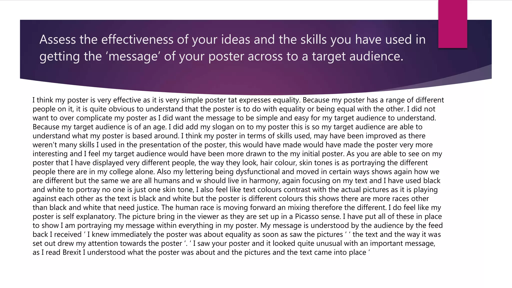 Reflection my poster new one ] | PPTX