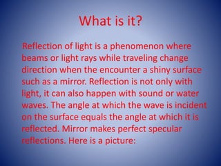 Reflection of light | PPTX