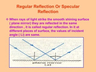 Reflection of light (Physics) | PPTX