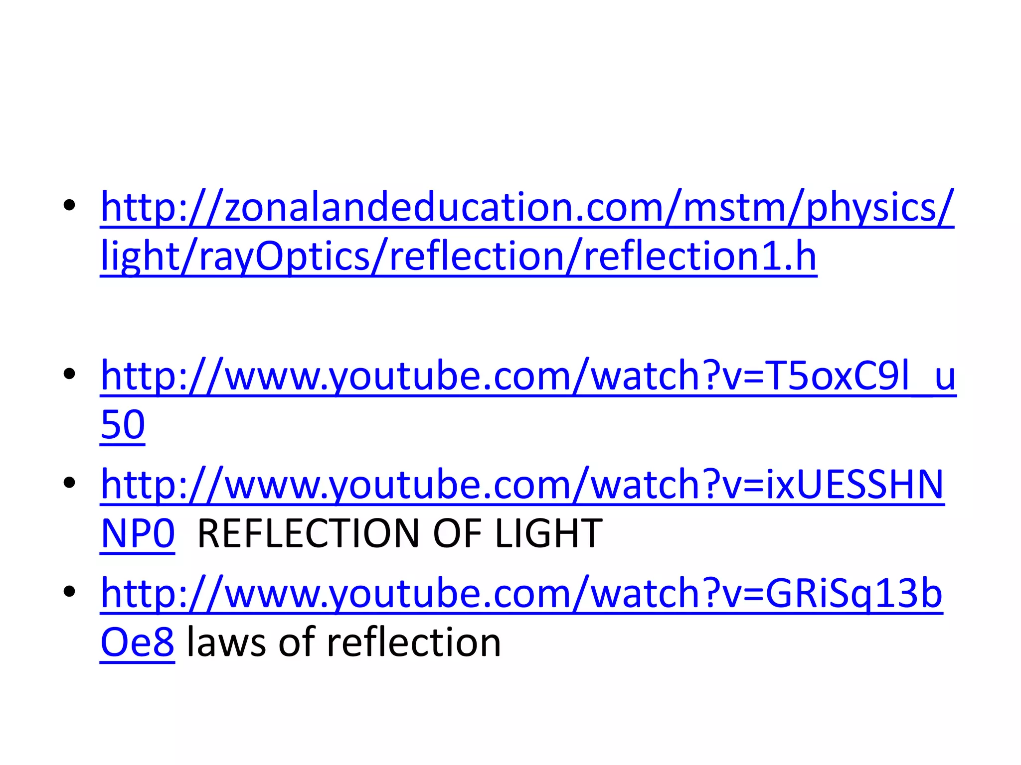 Reflection of light | PPTX