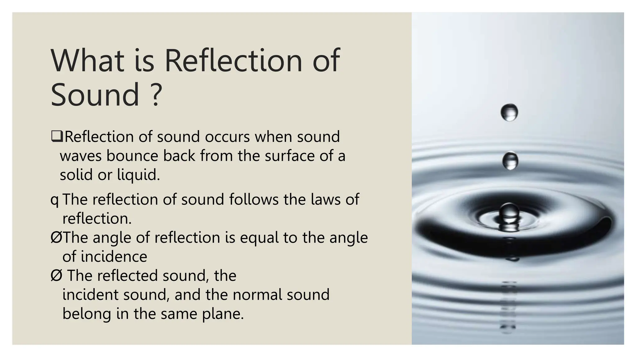 Reflection of Sound.................................... | PPTX | Physics | Science