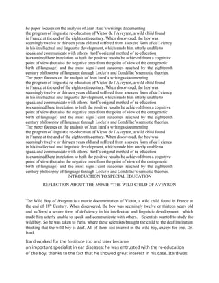 REFLECTION OF THE WILD CHILD OF AVEYRON.docx