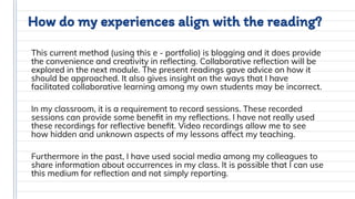 Reflection on Application of Current and Emerging Technologies for ...