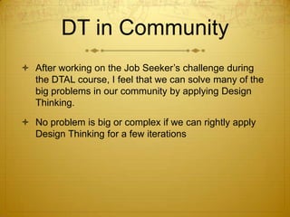 Reflections on Design Thinking | PPTX