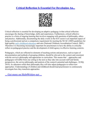 Reflection On Ethics | PDF