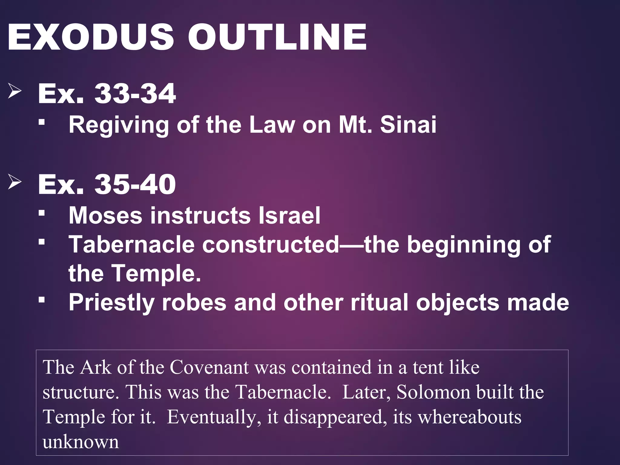 A Guide For the Perplexed: Exodus | PPT