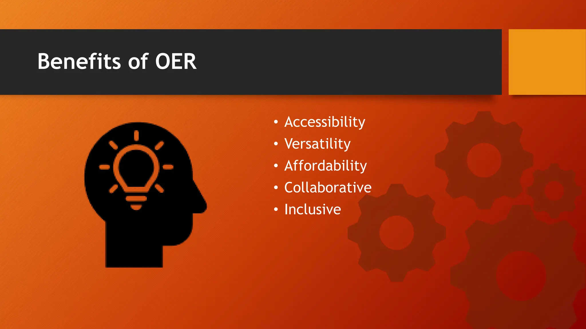 Reflection on Learning about the benefits and challenges of using OER> | PPTX