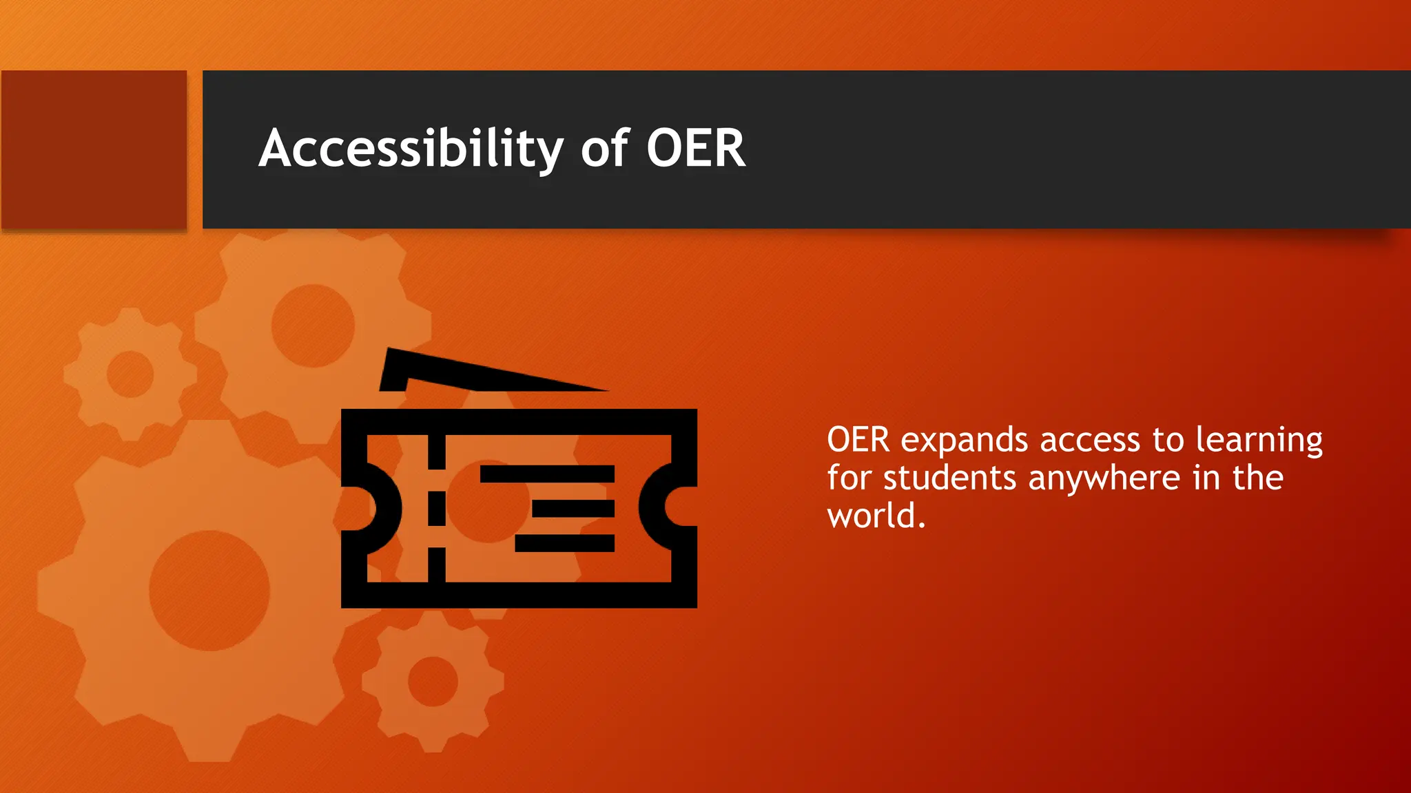 Reflection on Learning about the benefits and challenges of using OER> | PPTX