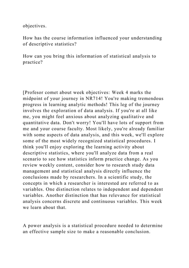 Reflection on LearningWrite a brief 1–2 paragraph weekly r | PDF