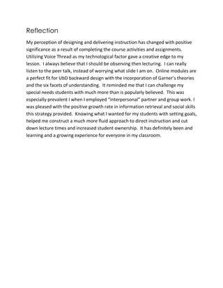 Reflection online module | DOCX
