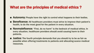 Reflection on medical ethics and legal issues update | PPTX