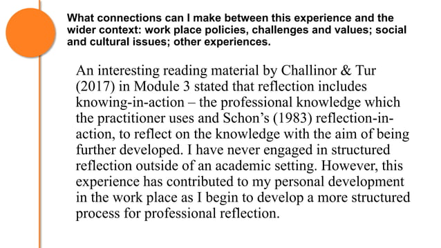 Reflection on module 3 | PPT