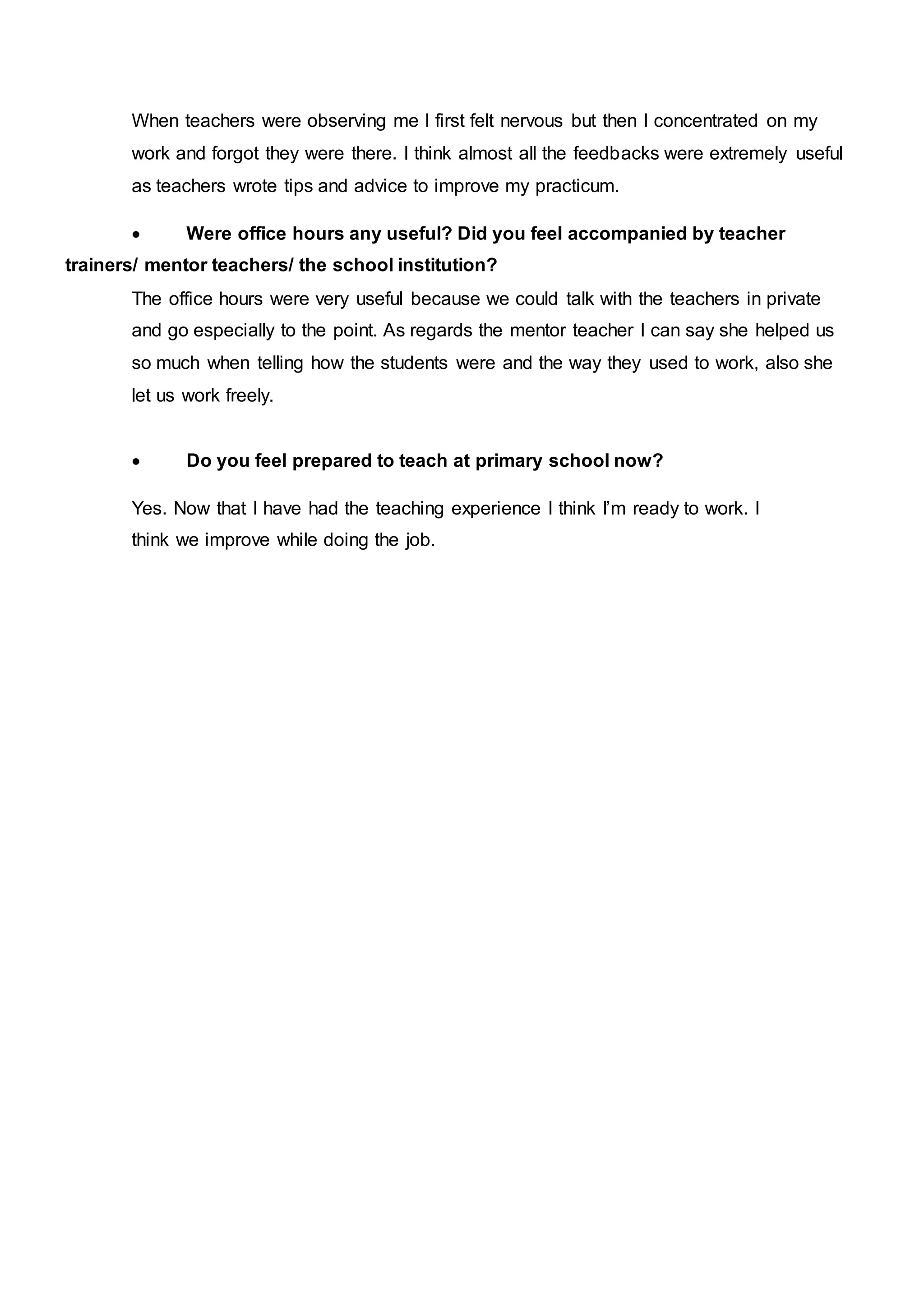 Reflection on my practicum experience agustina sarmiento | DOCX ...