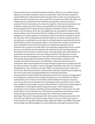 Reflection on Nursing Presentation.docx